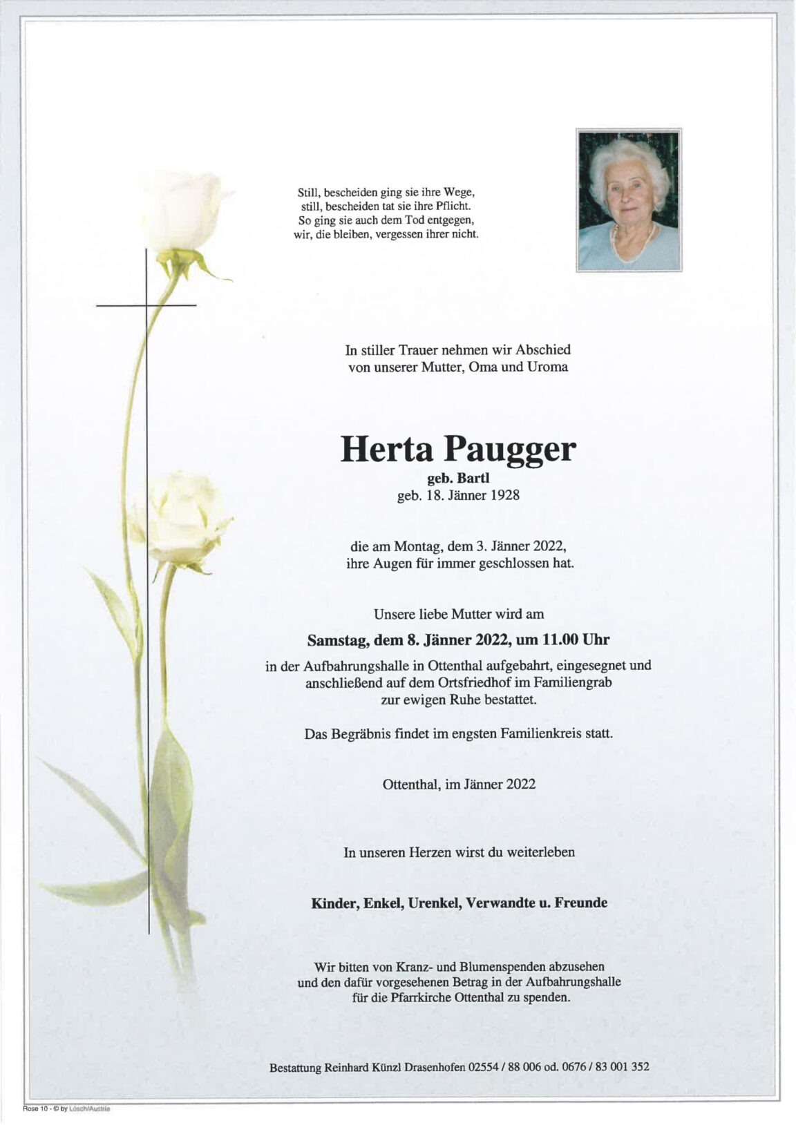 Sterbefälle 2022 | Bestattung Künzl