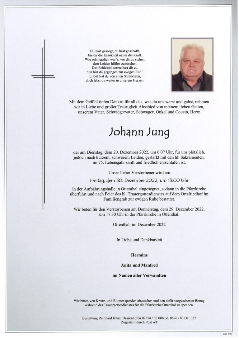 Sterbefälle 2022 | Bestattung Künzl