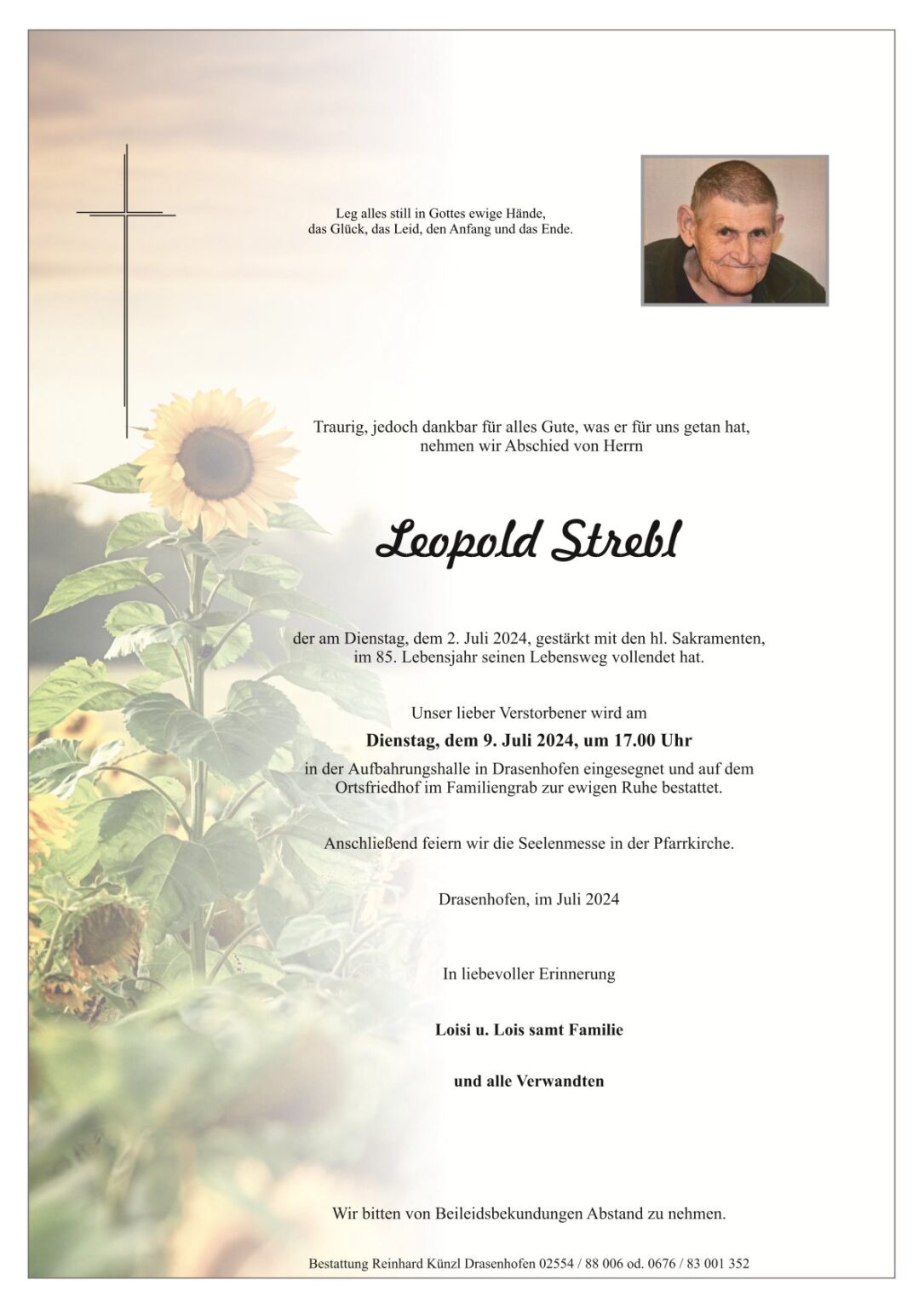 Sterbefälle 2024 | Bestattung Künzl