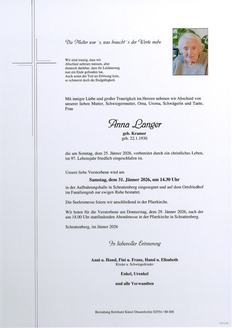 2026 Archive | Bestattung Künzl